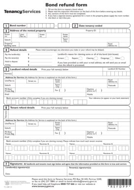 Nz Tenancy Services Bond Refund Form Fill Online Printable