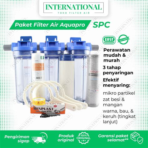 Jual Paket Filter Air Sumur Bor 3 Tahap Siap Pakai Saringan Air Kran