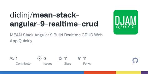 github didinj mean stack angular 9 realtime crud mean stack angular 9 build realtime crud web