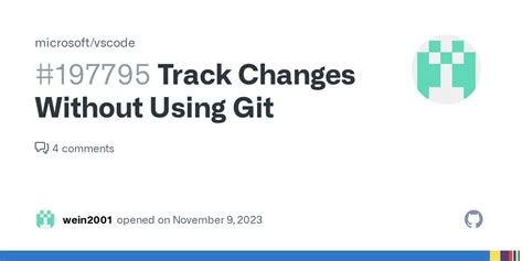 Track Changes Without Using Git Issue 197795 Microsoft Vscode GitHub