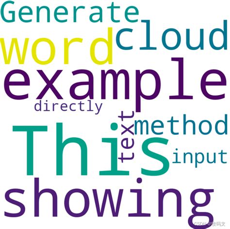 python词云生成库 wordcloud