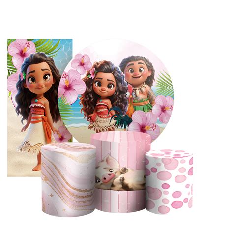 KIT Redondo Trio e Faixa Moana Sublimado 3D Sublitex painéis