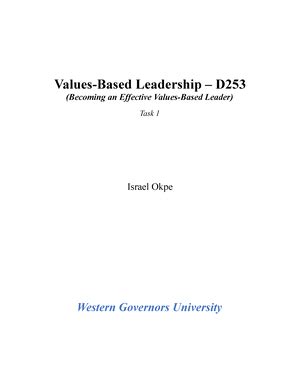 D253 Task 1 Template 09 29 22 D253 Values Based Leadership Task