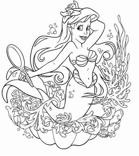 Authentique Ariel Coloriage Photos Idee De Coloriage