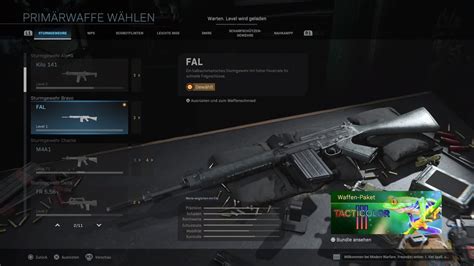 CoD Modern Warfare FAL Aufsätze Werte und Loadout