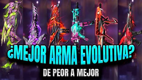 Descubre cuáles son las armas evolutivas más poderosas en Free Fire