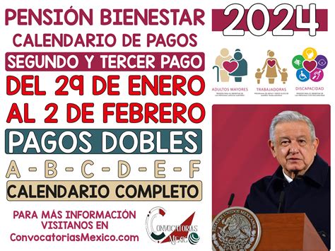 Pensi N Bienestar Pago Doble Y Calendario Del De Enero Al