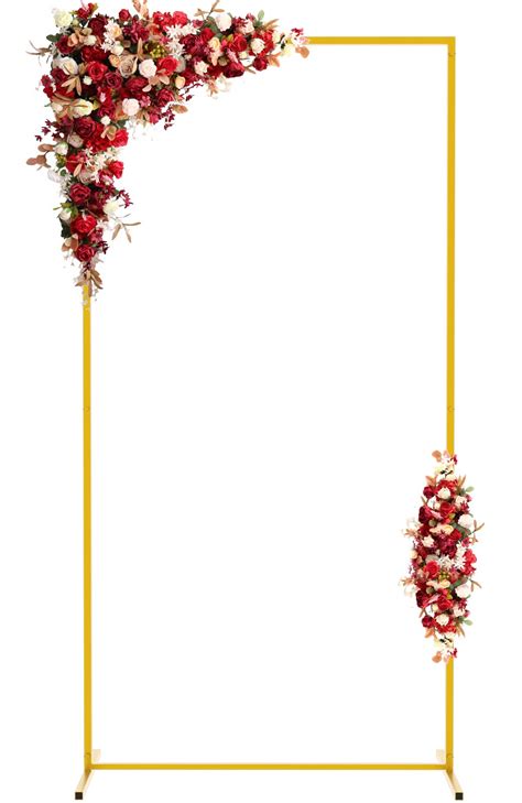 6 6FT X 3 3FT Gold Wedding Arches For Ceremony Rectangular Metal