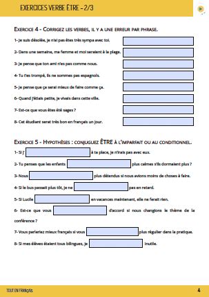 Le verbe être en français Révise ta grammaire 57 TOUT EN FRANÇAIS