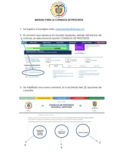 Manual PARA LA Consulta DE Procesos Rama Judicial MANUAL PARA LA