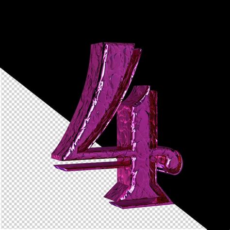 S Mbolo Roxo Canelado Vista Lateral Esquerda N Mero Psd Premium