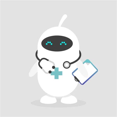 Lindo Robot M Dico Blanco Atenci N M Dica Moderna Ilustraci N