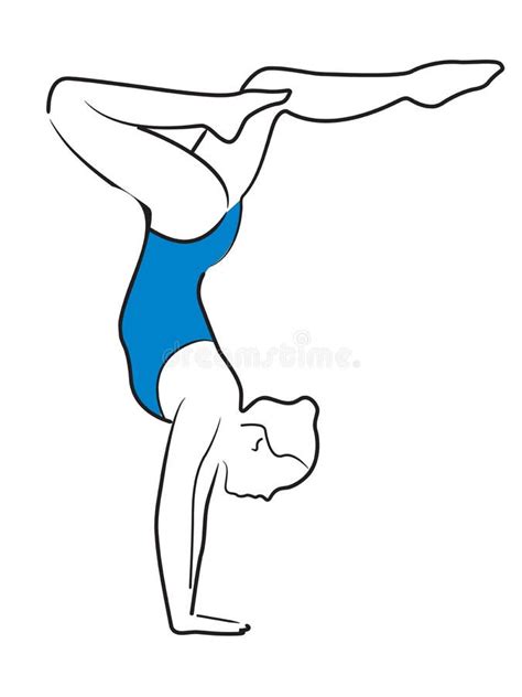 Women S Gymnastics Uneven Parallel Bars Stock Illustration