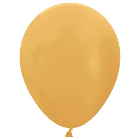 Metallic Gold 18 Latex Balloons 25pk Party Delights