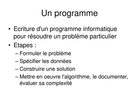 Ppt Structure De Donn Es Et Algorithmique De Base Powerpoint
