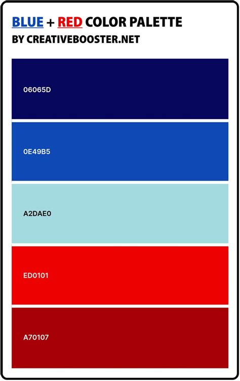 Blue And Red Color Palette Red And Blue Logo Blue Color Schemes Red