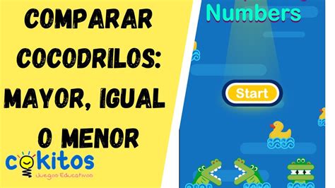 Juego Educativo Compara Con Los Cocodrilos Mayor Igual Y Menor