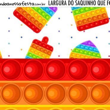Rotulo Saquinho De Bala Pop It Fazendo A Nossa Festa