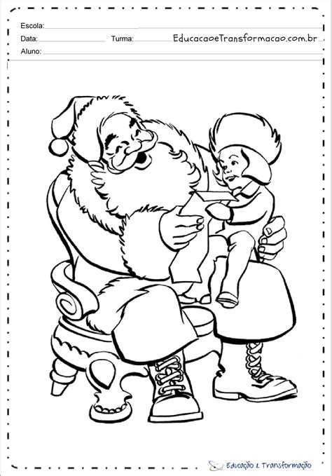 Desenhos de Papai Noel para colorir Para imprimir Educação e
