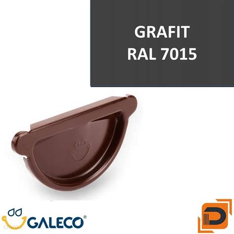 Rynna Galeco Stal Zaślepka Uniwersalna 135 A Grafitowy Ral 7021