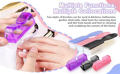 Amazon 8 PCS Nail Brush For Cleaning Fingernails Handle Grip Nail