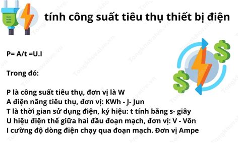 Công suất tiêu thụ là gì Cách tính công suất tiêu thụ chuẩn nhất