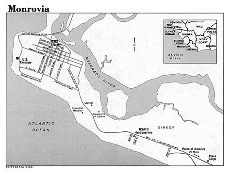 Monrovia Overview Map Monrovia Liberia Mappery
