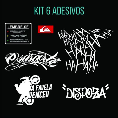 Kit 6 Adesivos Osascorte Dispoza Hahaha Lembre Se Grau Moto Shopee Brasil