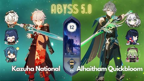 C0 Kazuha National C0 Alhaitham Quickbloom Spiral Abyss 5 0