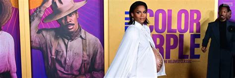 Ciara Decorates Her Bare Baby Bump With Golden Leaves For The Premiere