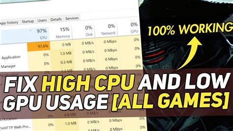 How To Fix 100 CPU Low GPU Usage In All Games Fix Stutter And