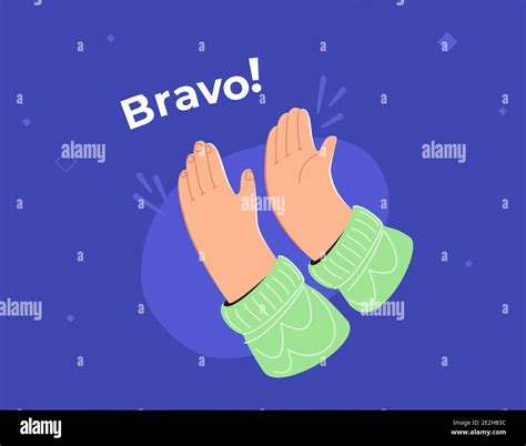 Human Hands Friendly Clapping And Cheering Bravo Stock Vector Image