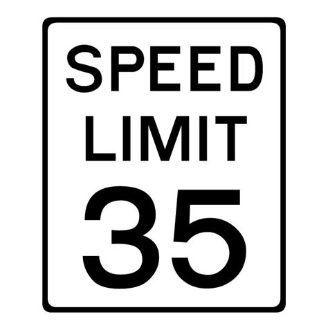 Speed Limit Sign Vector At Vectorified Collection Of Speed Limit