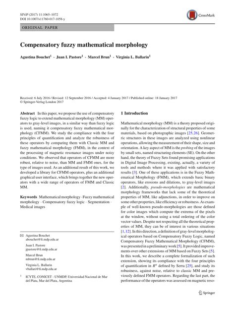 pdf compensatory fuzzy mathematical morphology