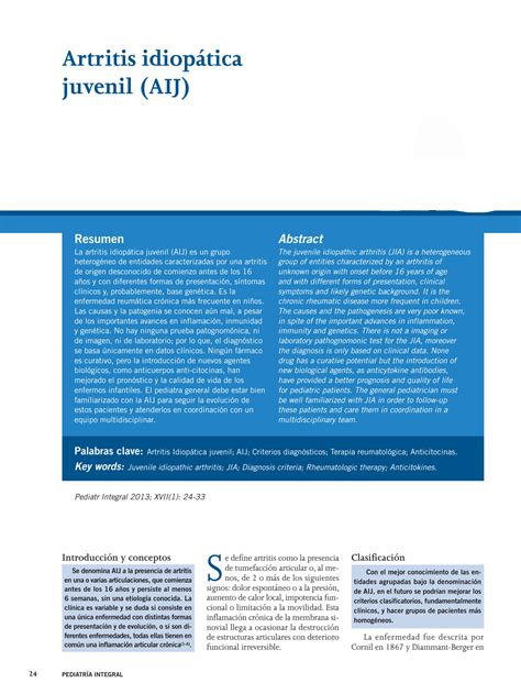 SOLUTION Artritis Idiopatica Juvenil Studypool