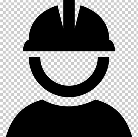 Construction Worker Black And White Clipart