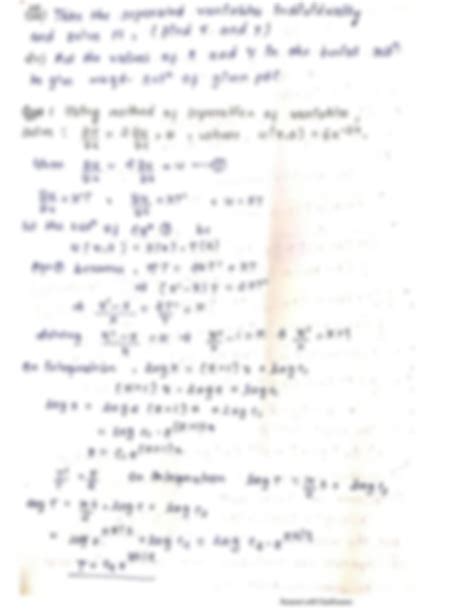 solution non homogeneous linear partial differential equation and method of separation of