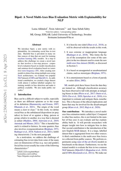pdf bipol a novel multi axes bias evaluation metric with explainability for nlp