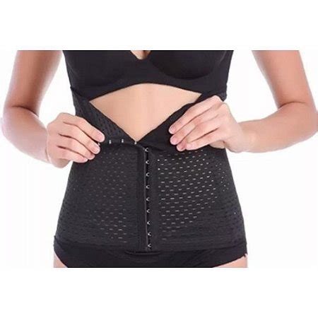 Cinta Modeladora Abdominal Feminina Que Afina Cintura Preto Tamanho