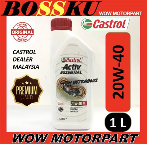 CASTROL ACTIV ESSENTIAL 4T 20W 40 MINERAL CASTROL ENGINE OIL MINYAK