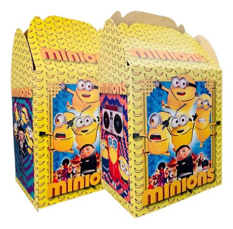 50 Cajas Dulceros Villano Fiesta Carton Aguinaldos Bolo Envío gratis