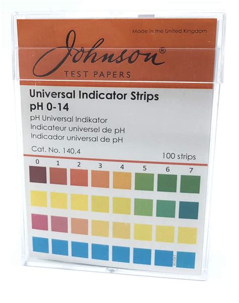 Non Bleed PH Strips Johnson Test Papers