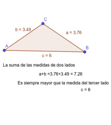 La Suma De Dos Lados De Un Triangulo Es Mayor Que El Tercer Lado GeoGebra