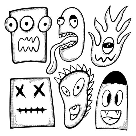 Colecci N Conjunto Dibujado A Mano Doodle Ni Os Estilo Vintage Vector