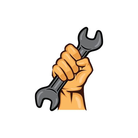 Premium Vector Hand Holding Wrench Vector