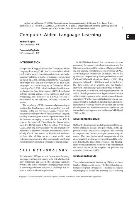 pdf computer aided language learning
