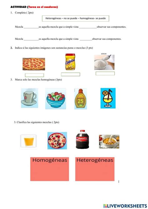 Mezclas Online Pdf Activity For 4 Ciencias De La Naturaleza