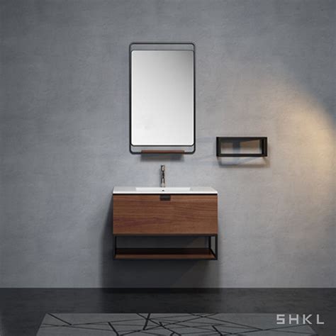 Black Walnut Floating Wood Bathroom Vanity Shkl Bv