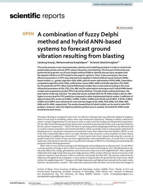 pdf a combination of fuzzy delphi method and hybrid ann based systems to forecast ground