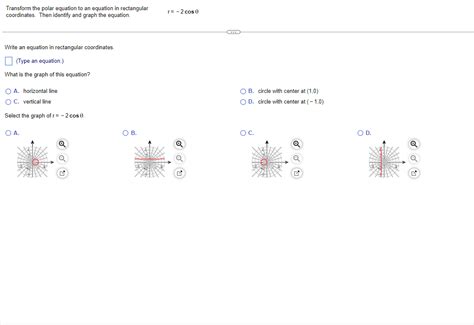 solved transform the polar equation to an equation in